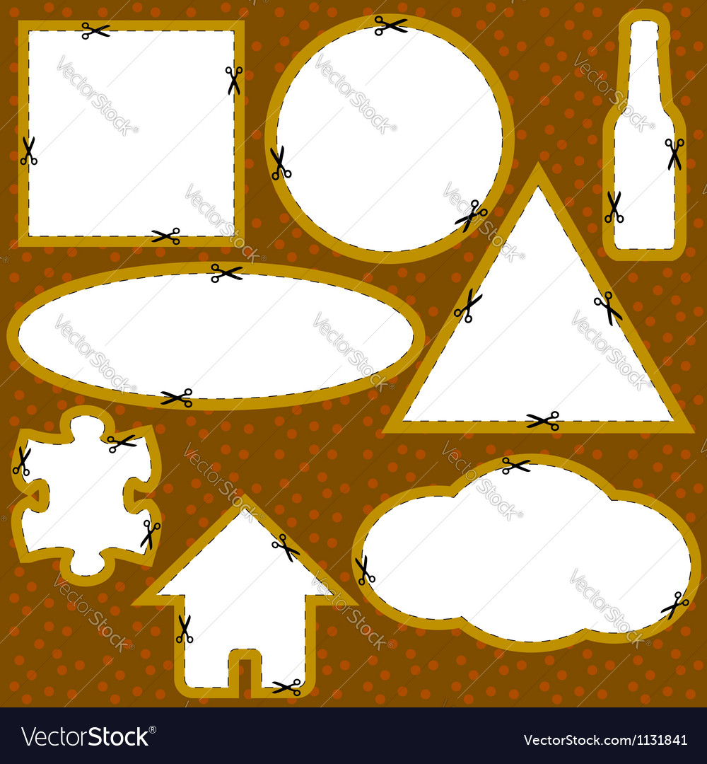 Forms for cutting Royalty Free Vector Image - VectorStock