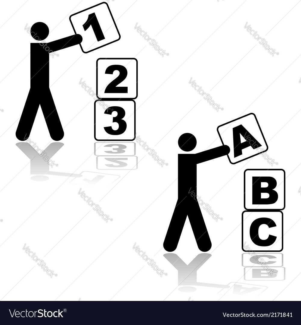 Learning blocks Royalty Free Vector Image - VectorStock