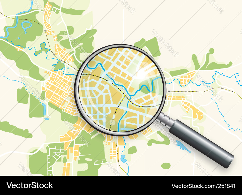 Map of the city Royalty Free Vector Image - VectorStock