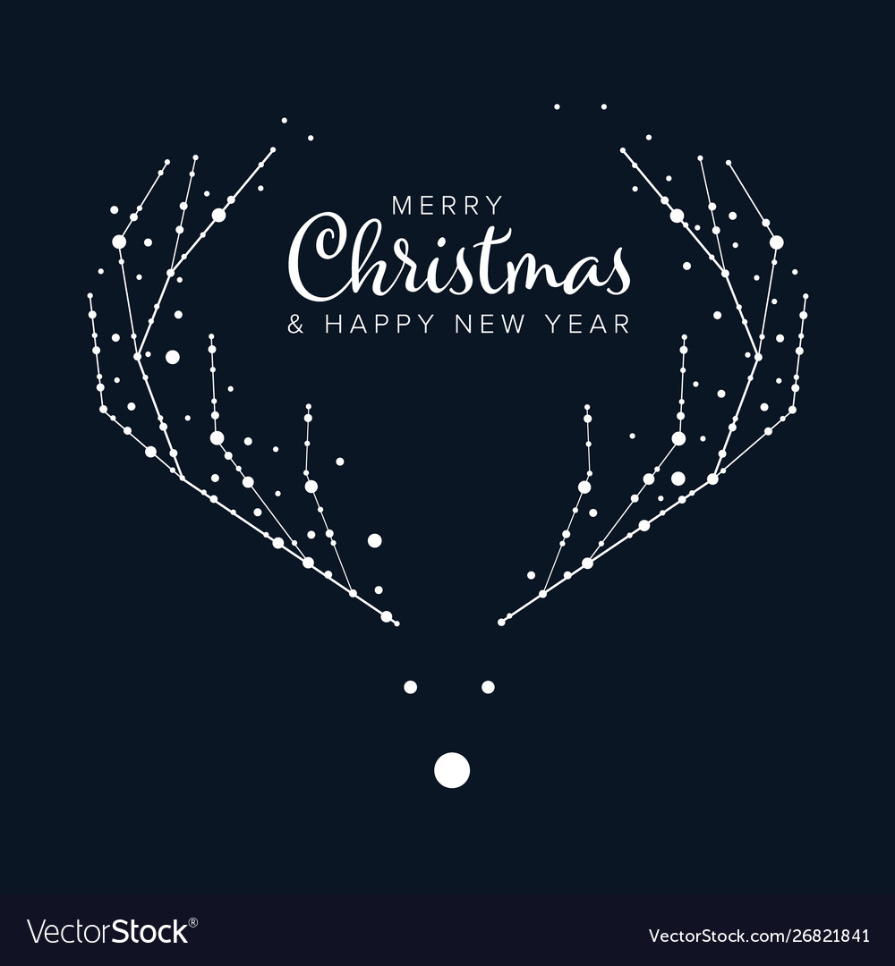 Minimalist christmas flyercard template Royalty Free Vector