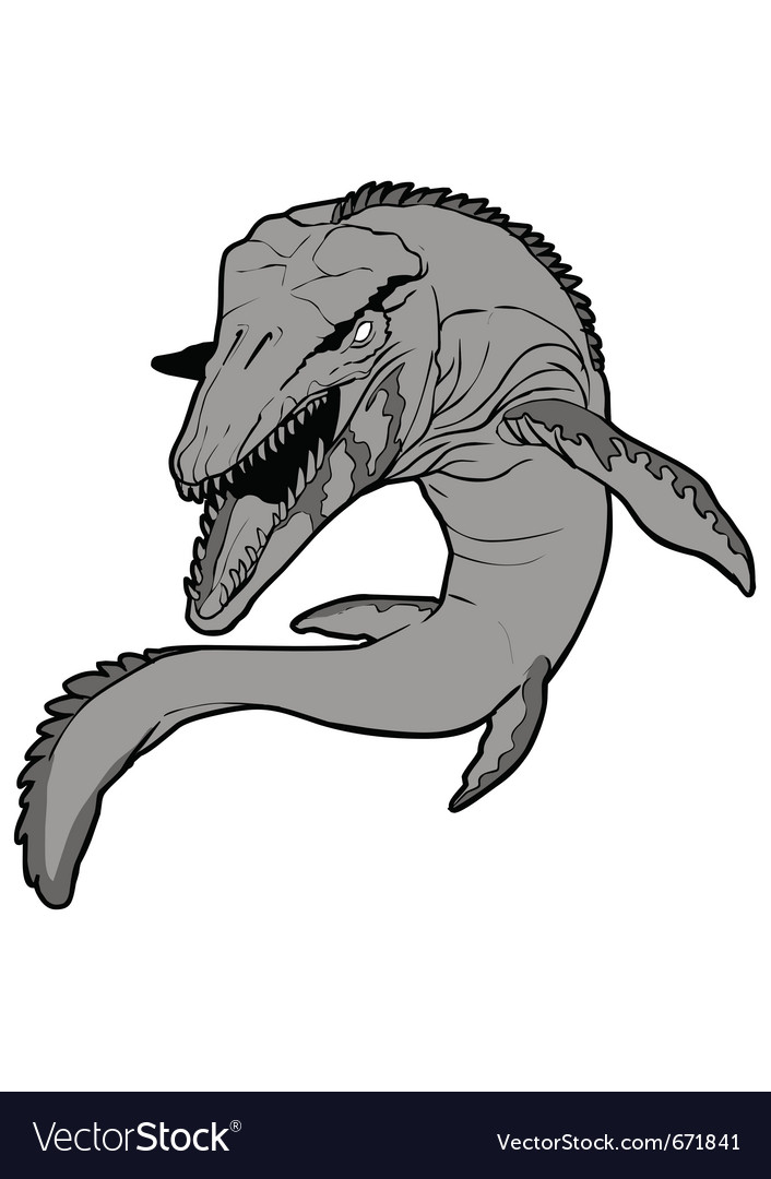 Mosasaurus Royalty Free Vector Image - VectorStock