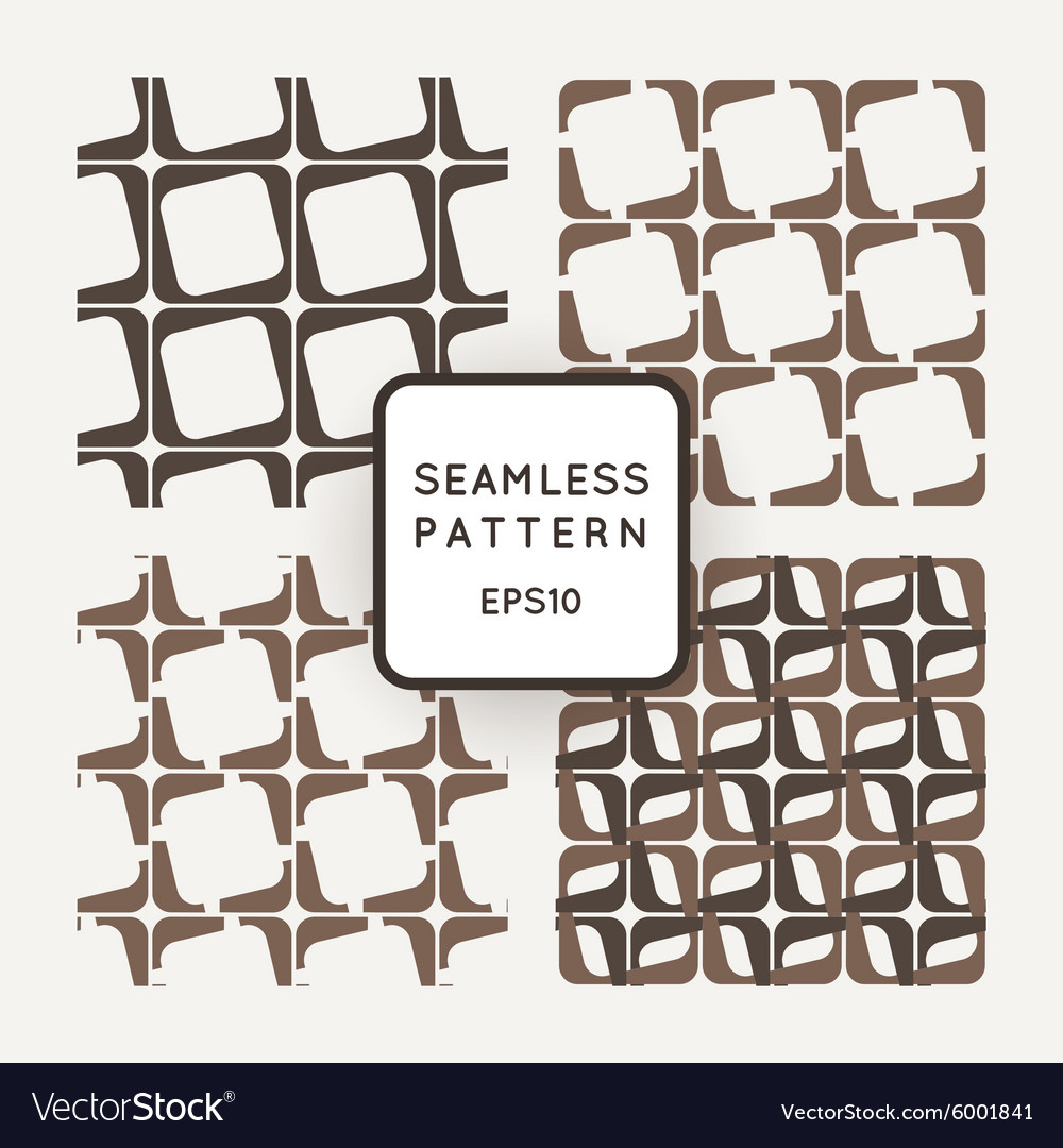 Set of seamless pattern interlocking Royalty Free Vector