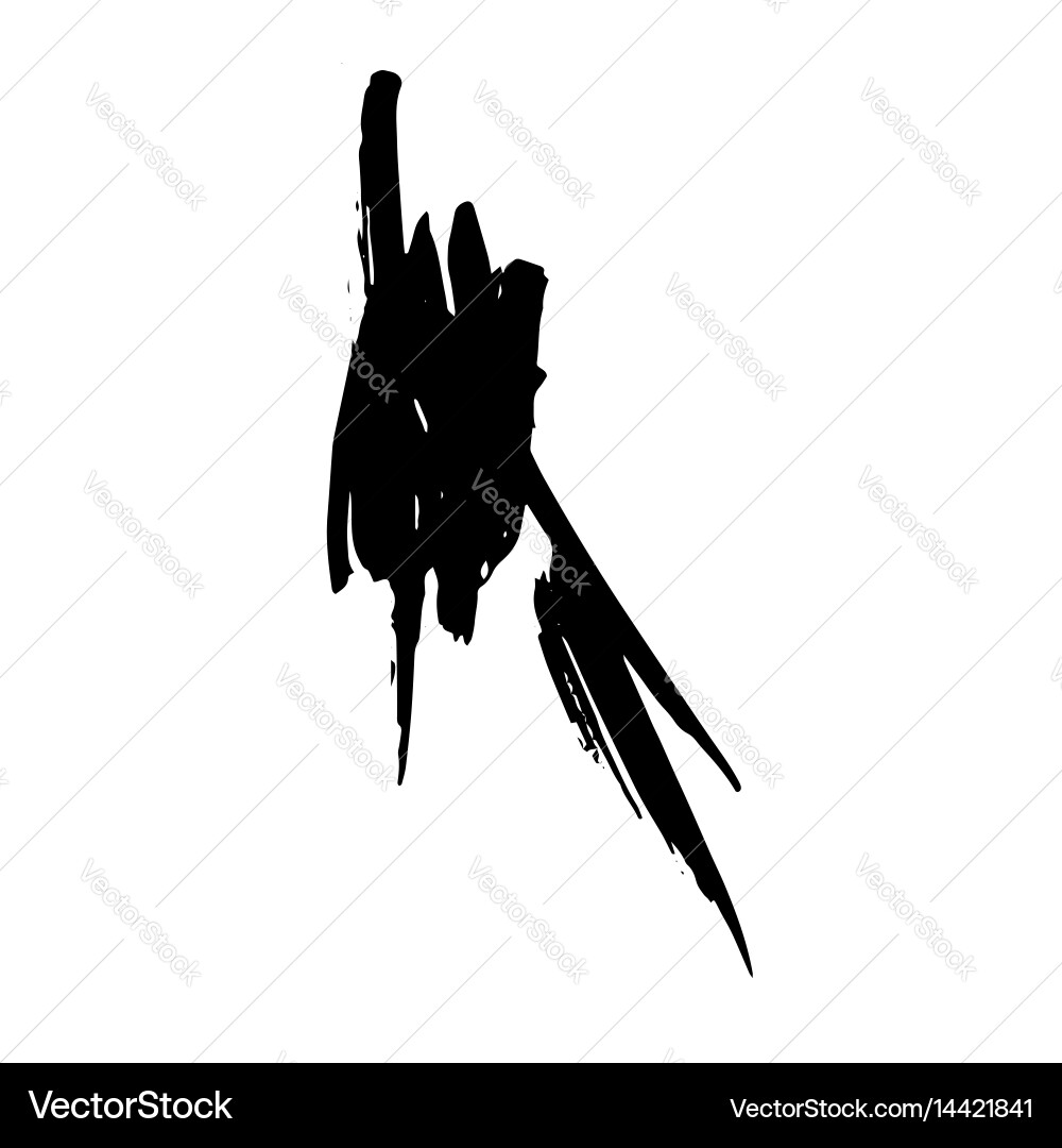 Spot ink brush black on white background Vector Image