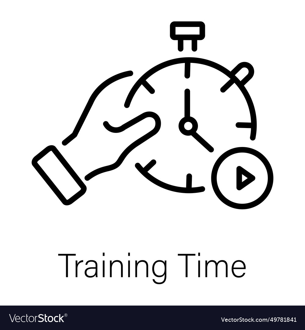 Training time Royalty Free Vector Image - VectorStock