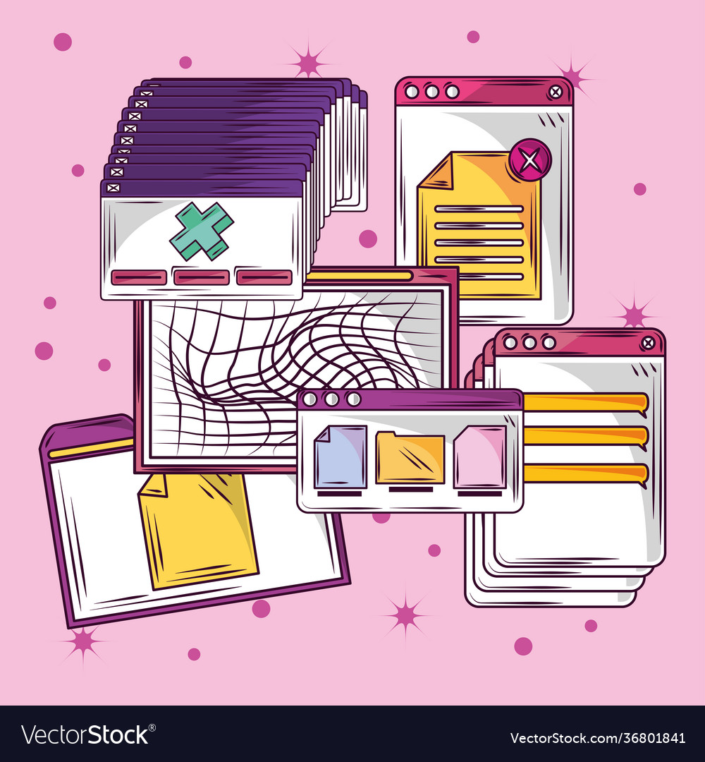 Website navigation data Royalty Free Vector Image