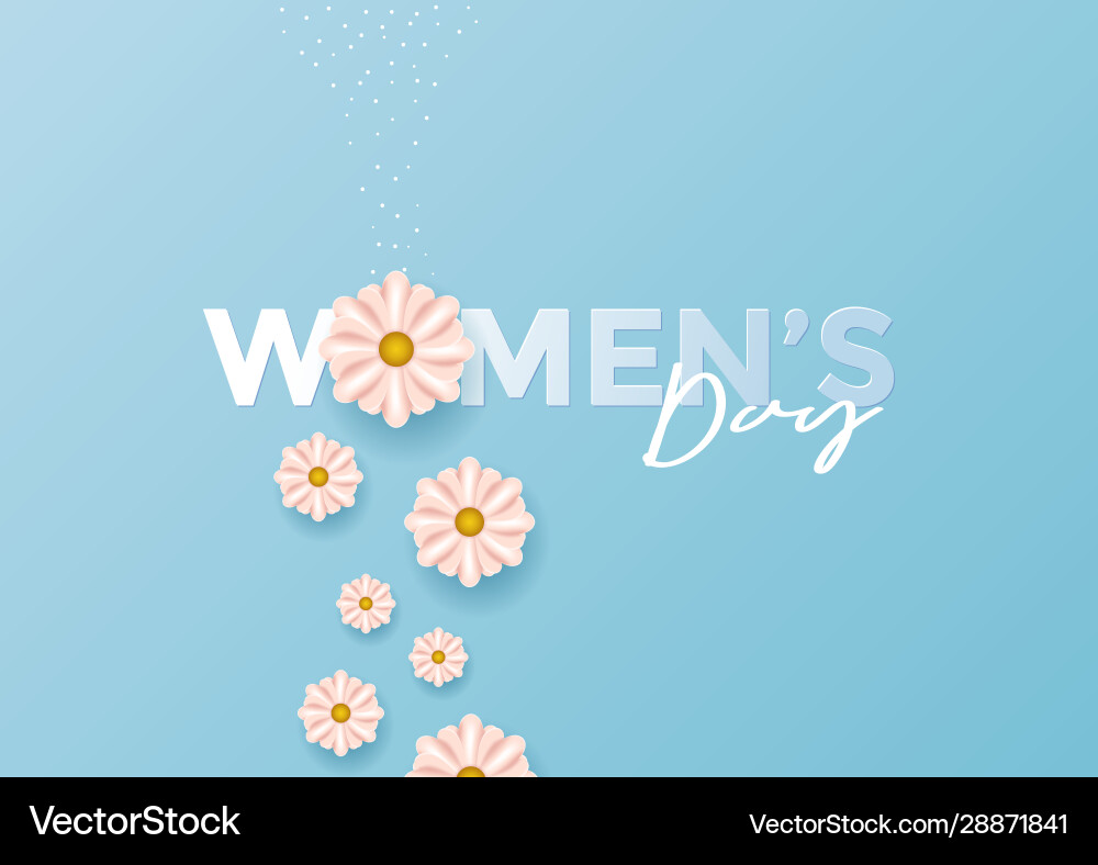 Women day greeting card background Royalty Free Vector Image