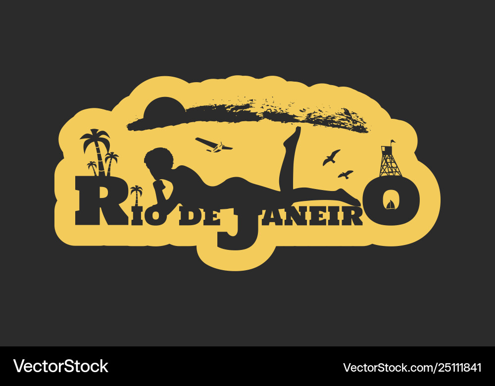 Young woman sunbathing on a beach Royalty Free Vector Image