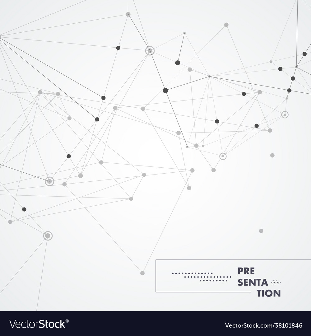 Abstract Connect Dot Line For Concept Design Vector Image