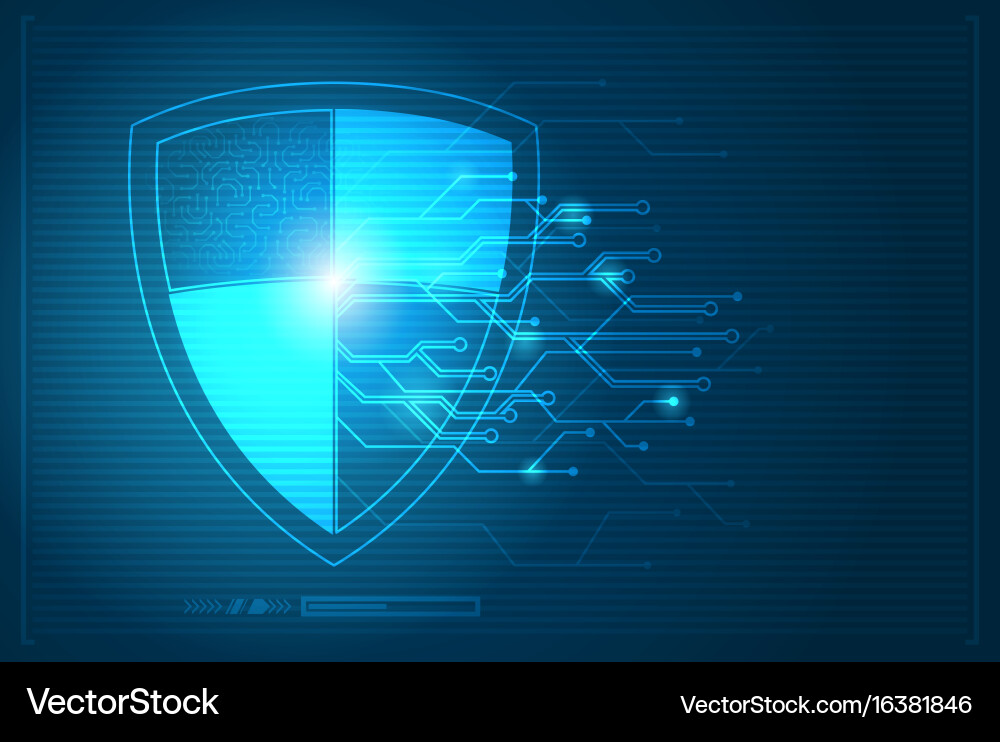 Abstract protection concept of digital Royalty Free Vector