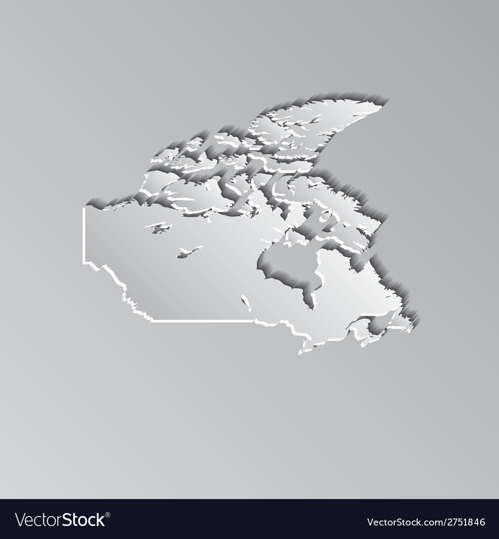 Canada map Royalty Free Vector Image - VectorStock