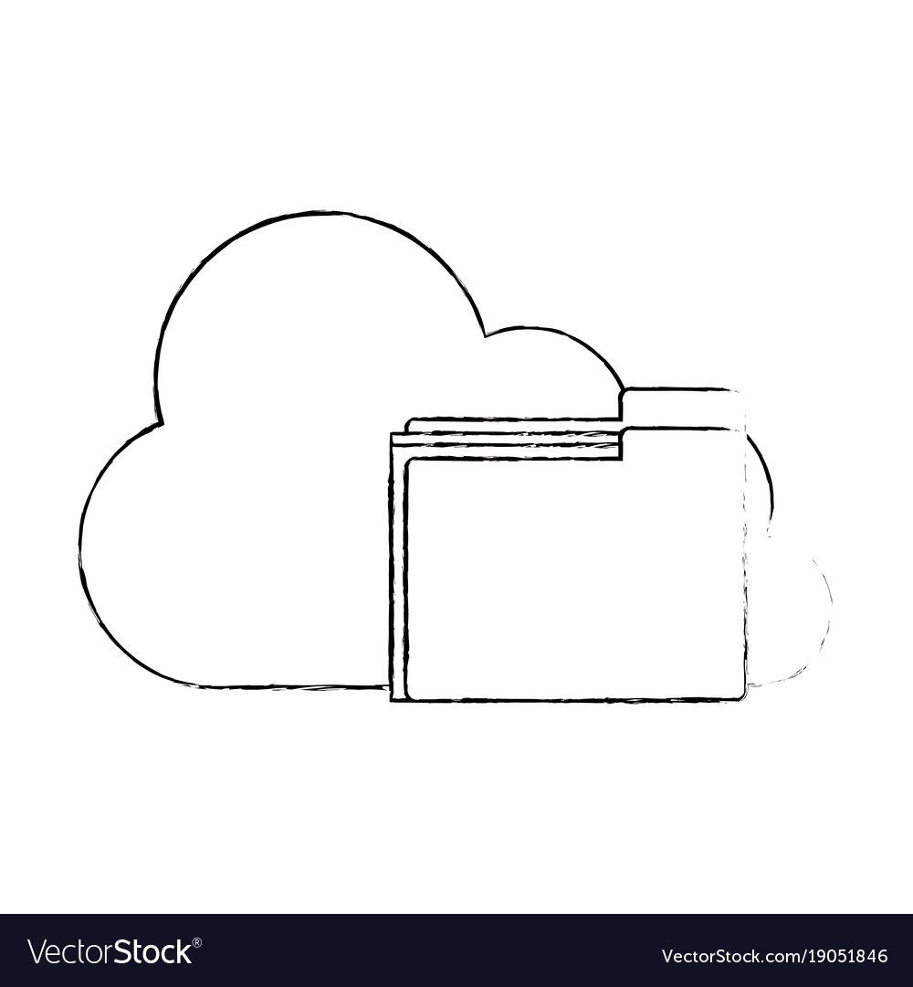 Cloud computing symbol Royalty Free Vector Image