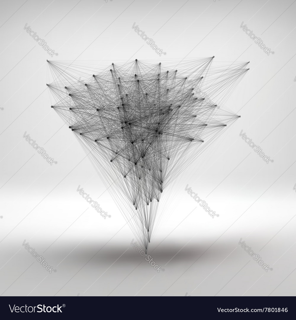 Connection Structure Wireframe Royalty Free Vector Image