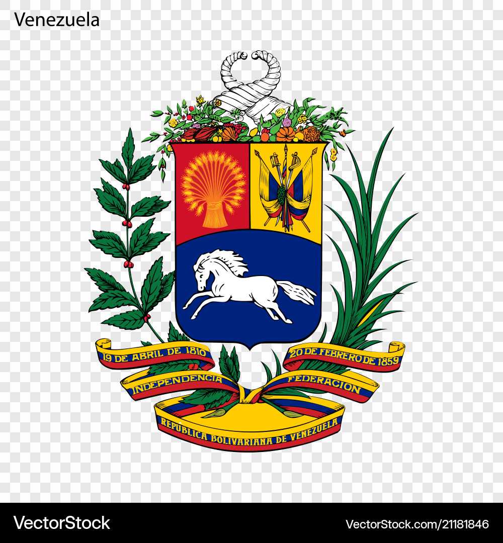 Emblem of venezuela Royalty Free Vector Image - VectorStock