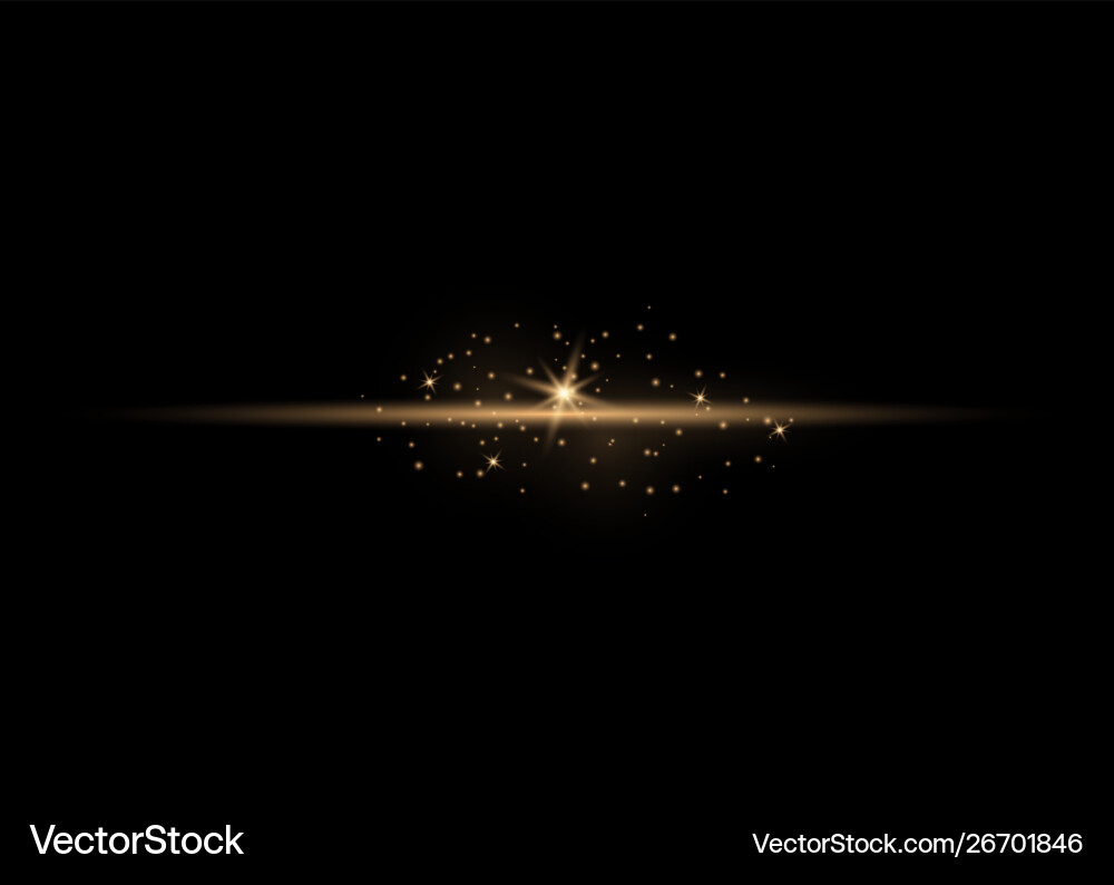 Glow line dust and golden stars Royalty Free Vector Image