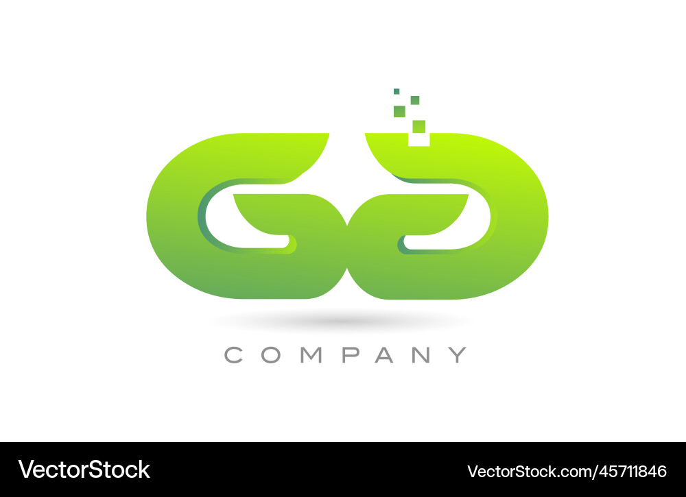 Joined ga alphabet letter logo icon combination Vector Image