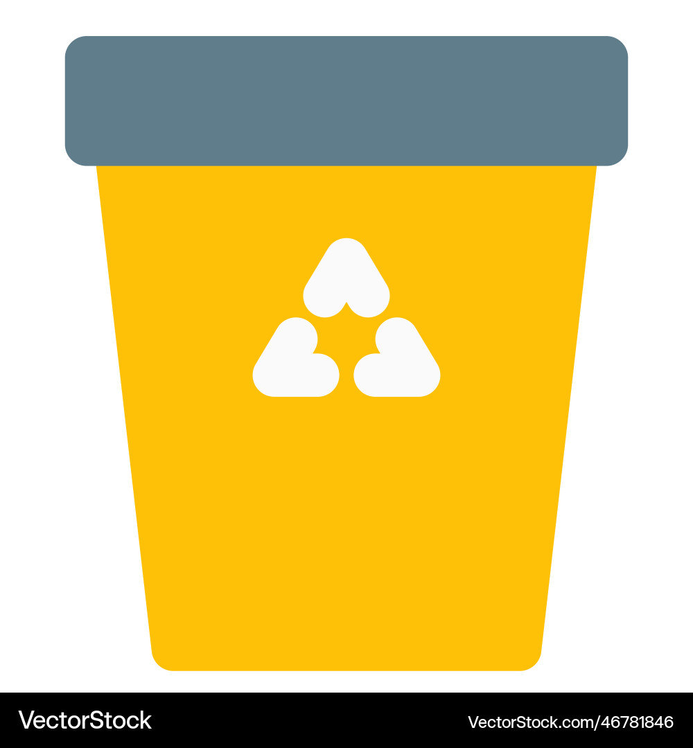 Plastic trash can for disposal of waste Royalty Free Vector