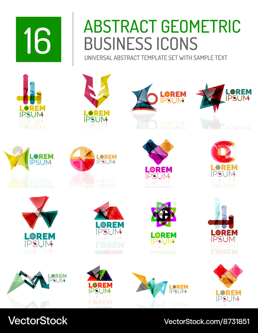 Abstract business icons Royalty Free Vector Image