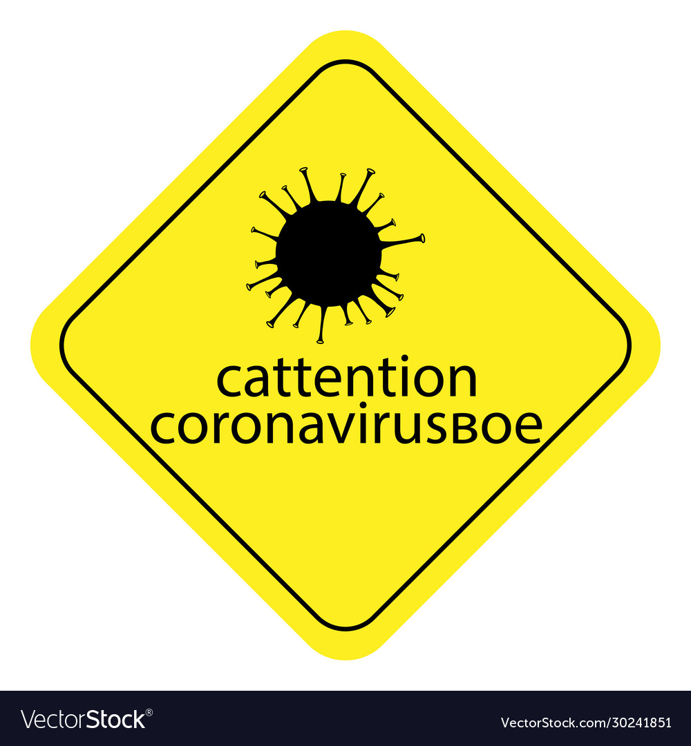 Attention sign plate Royalty Free Vector Image