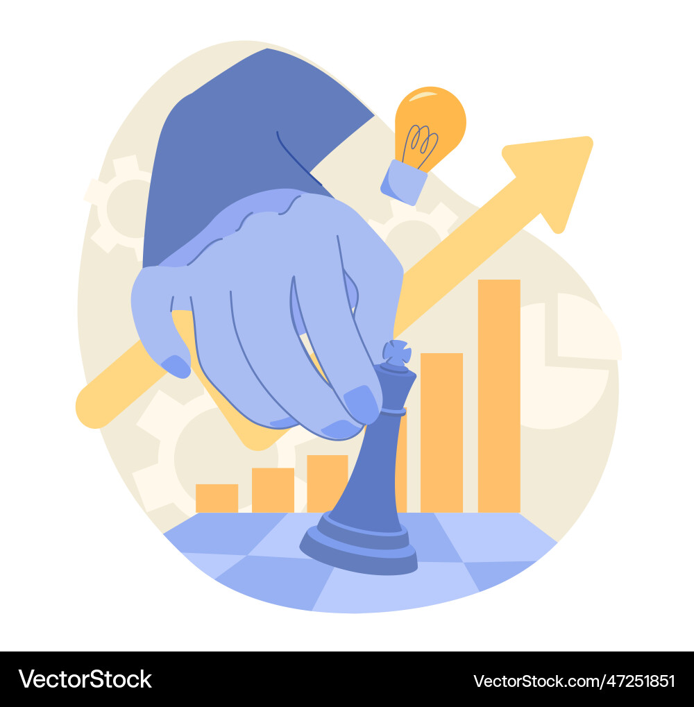 Business strategy concept Royalty Free Vector Image