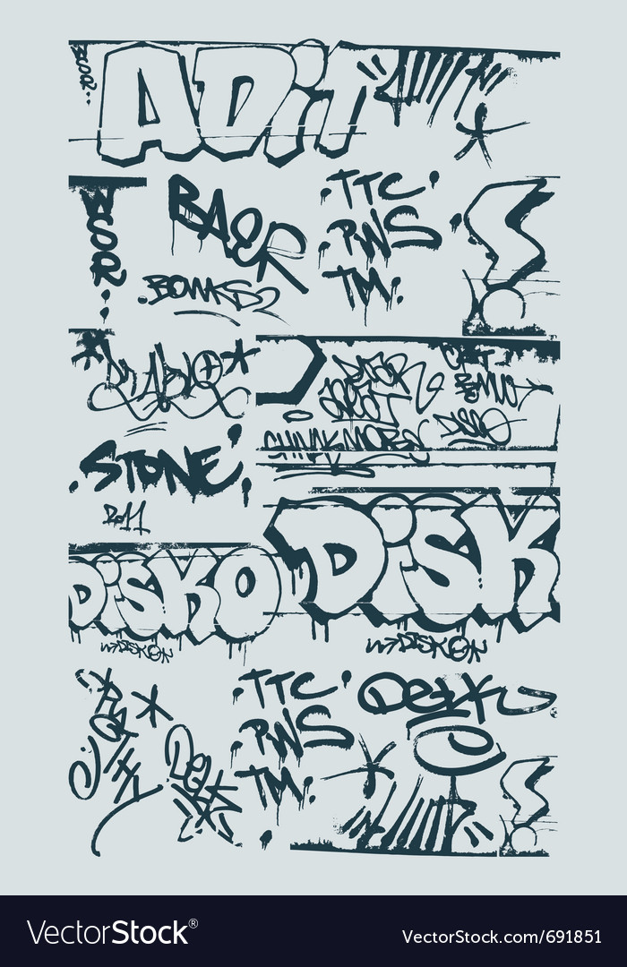Graffiti design elements Royalty Free Vector Image