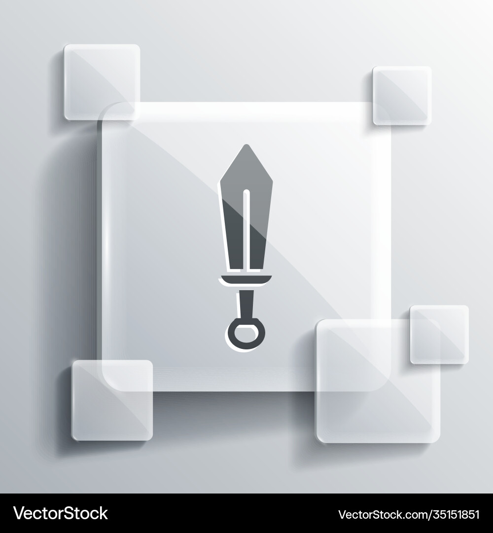 Grey sword toy icon isolated on background Vector Image