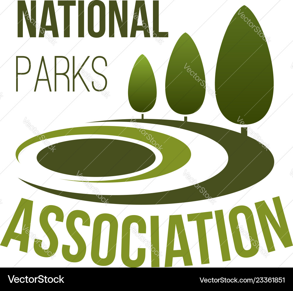 Icon for national parks association Royalty Free Vector