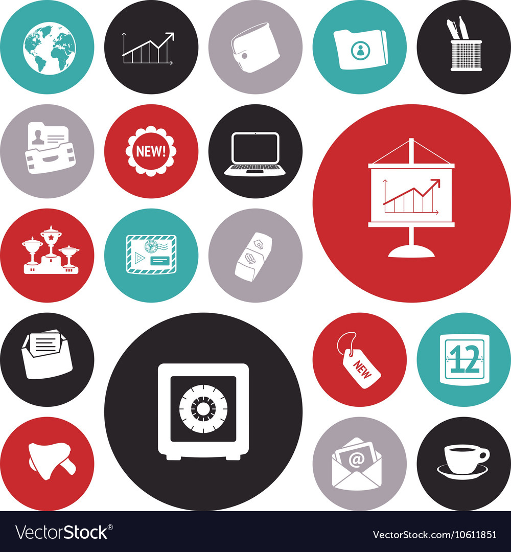 Icons for business and finance Royalty Free Vector Image