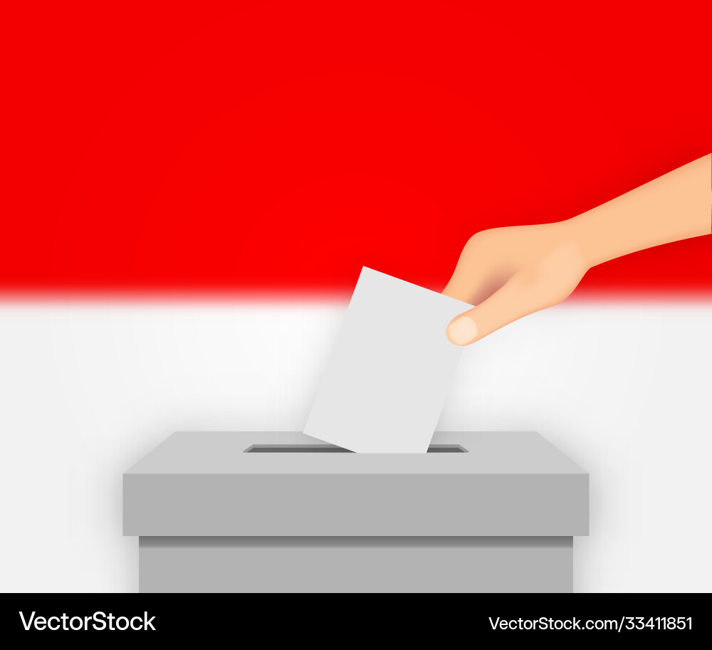 Indonesia election banner background Royalty Free Vector