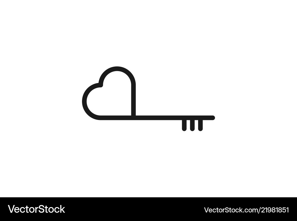 Love key logo designs inspiration Royalty Free Vector Image