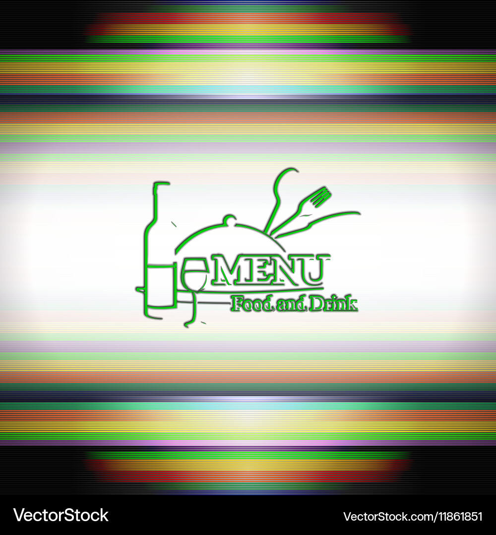 Restaurants or cover menu template outline logo Vector Image