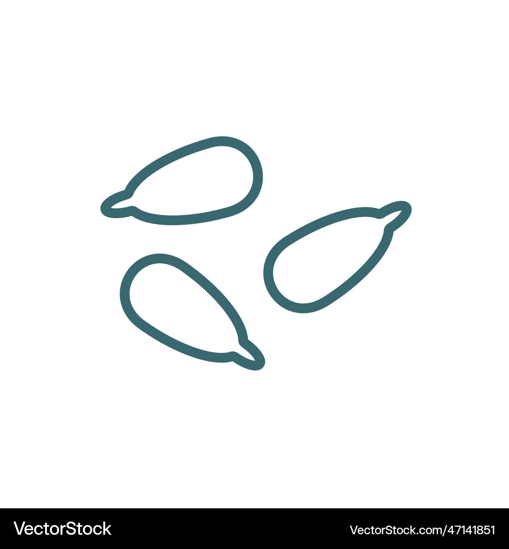 Seeds icon thin line natural icon from Royalty Free Vector