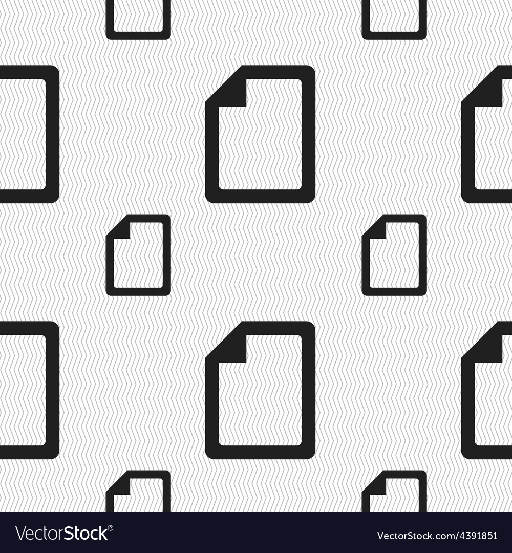 Text file icon sign seamless pattern Royalty Free Vector
