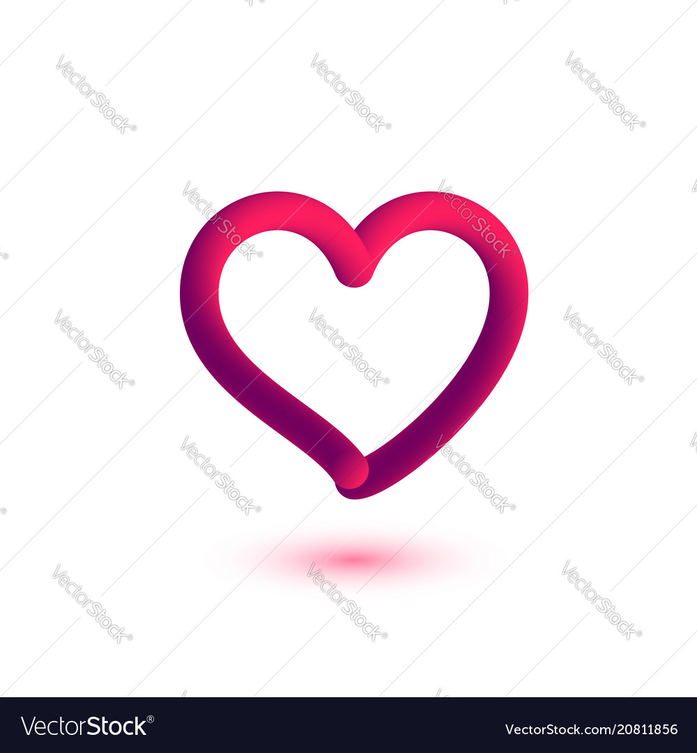 3d heart element for valentines day Royalty Free Vector