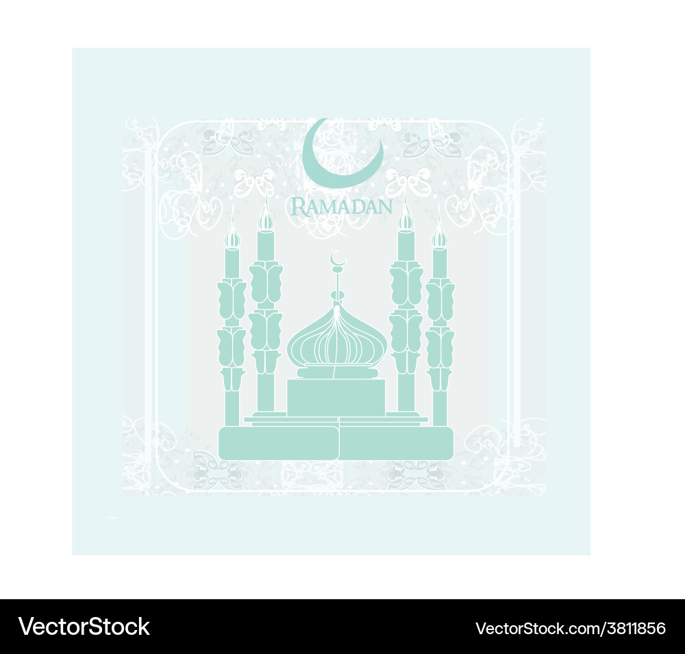 Artistic pattern background with mosque Royalty Free Vector