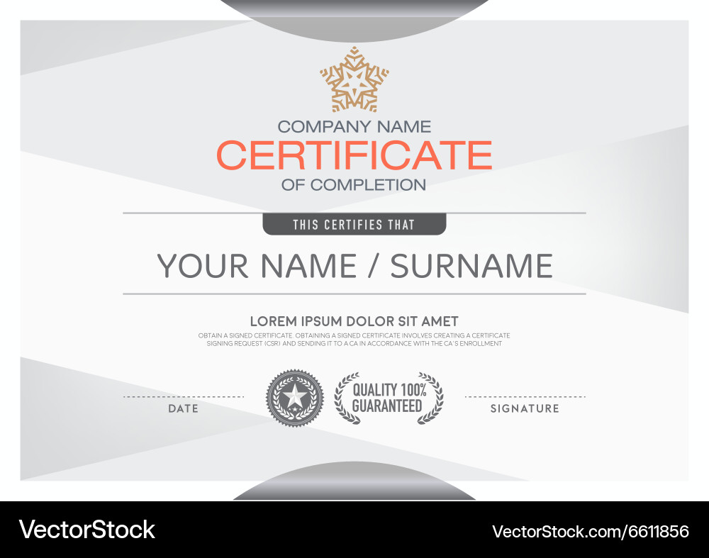 Certificates modern and clean color placement Vector Image