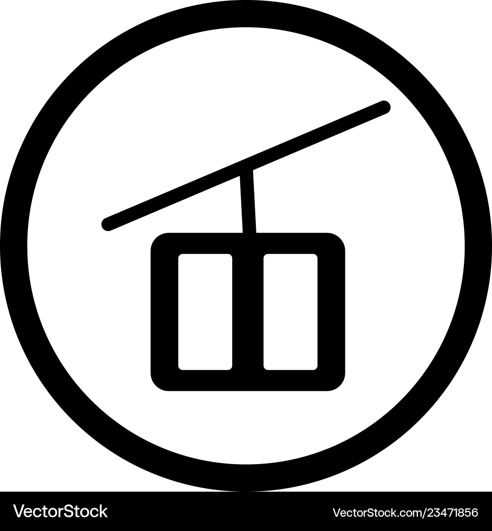 Chair lift icon Royalty Free Vector Image - VectorStock