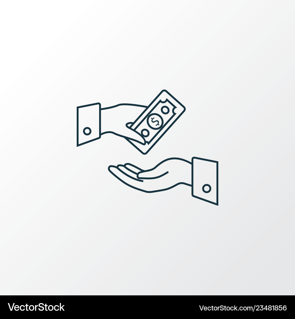 Get payment icon line symbol premium quality Vector Image