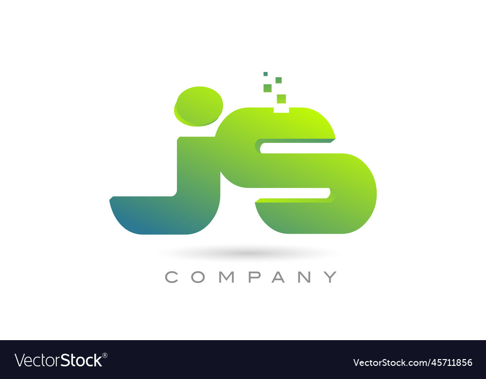 Joined js alphabet letter logo icon combination Vector Image