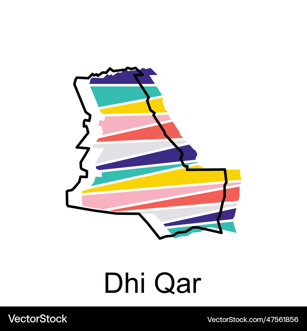 Map of dhi qar design template design Royalty Free Vector