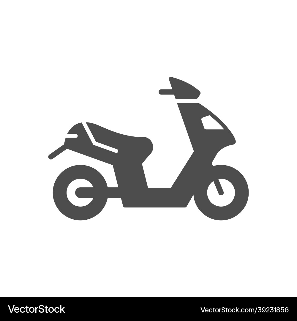 Modern scooter or moped glyph icon Royalty Free Vector Image