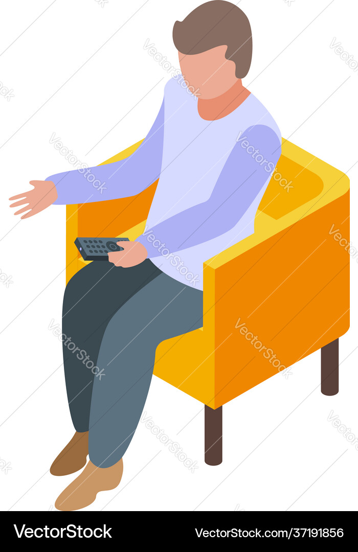 Movie time icon isometric style Royalty Free Vector Image
