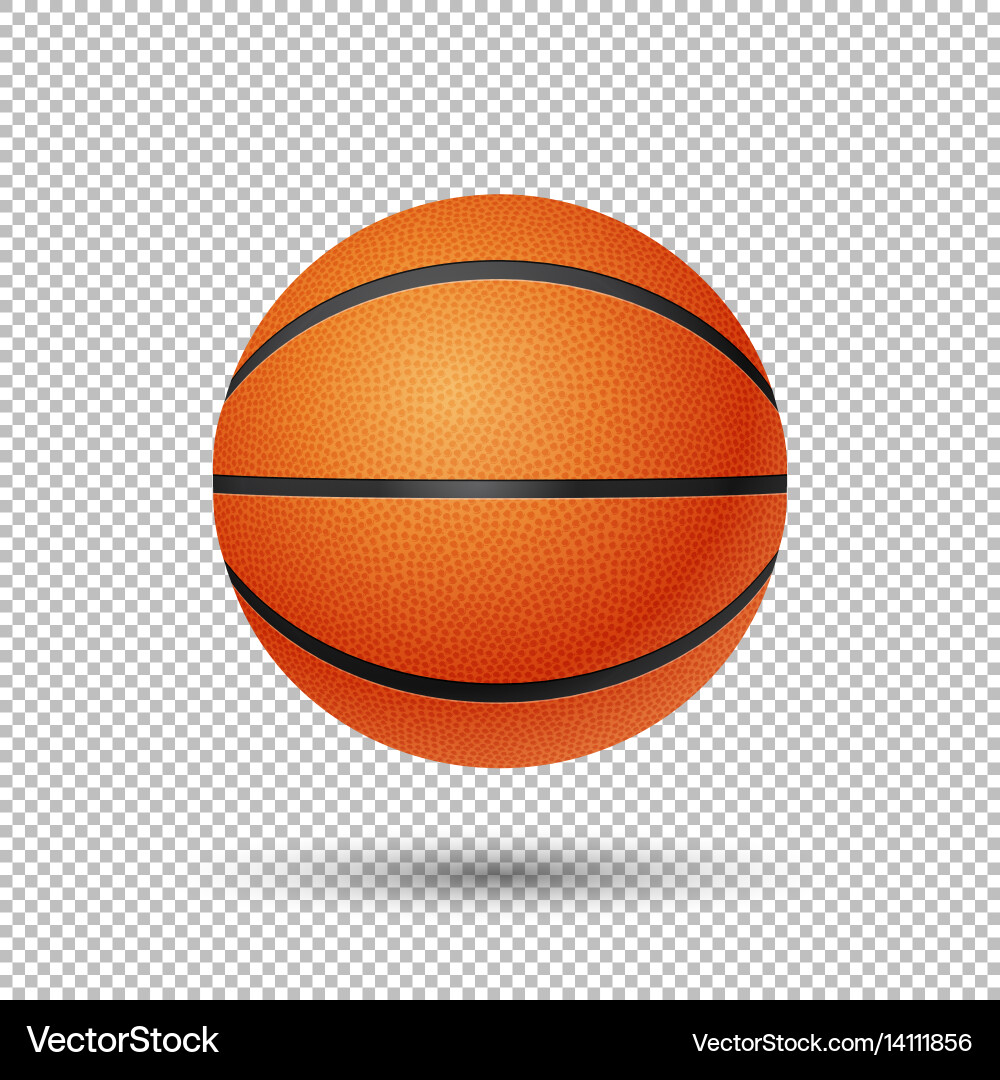 Realistic flying basketball closeup Royalty Free Vector
