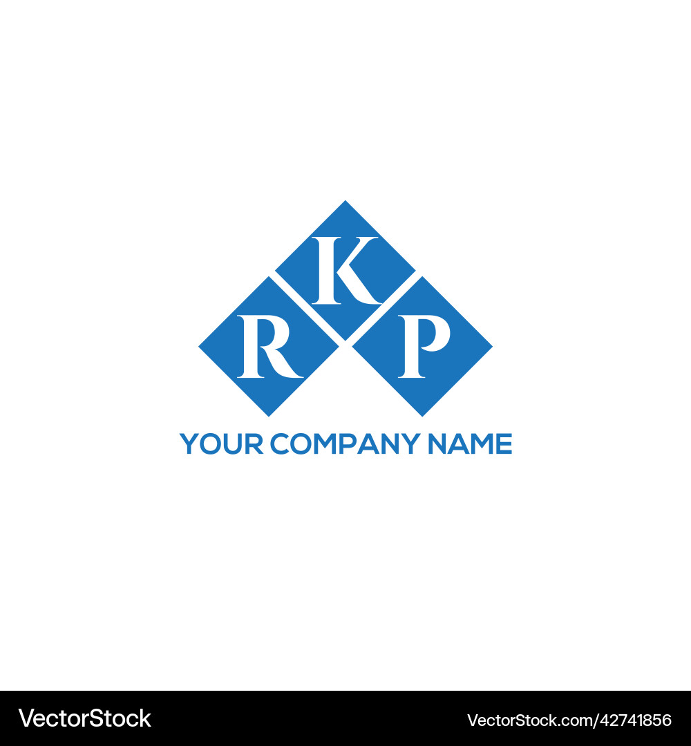 Rkp letter logo design on white background Vector Image