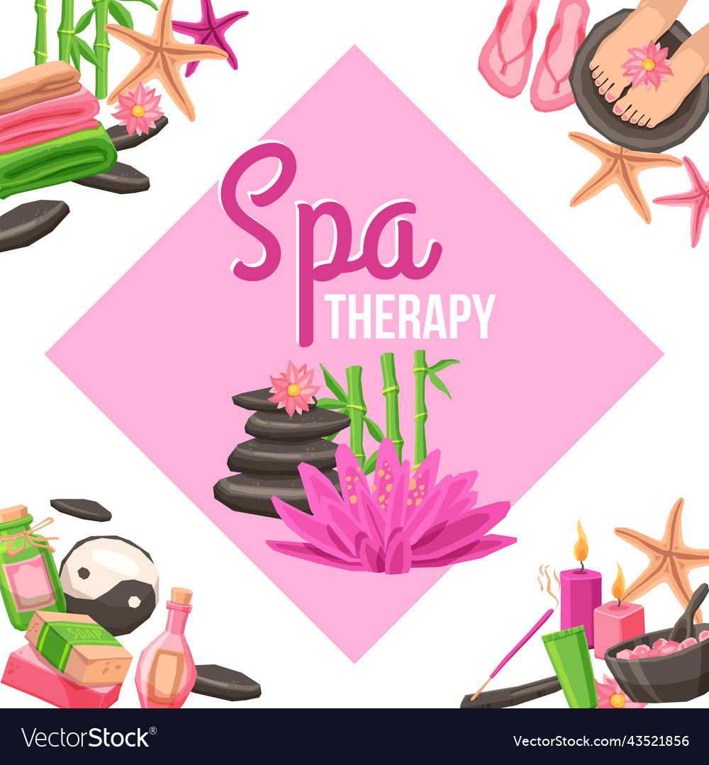 Spa corner set Royalty Free Vector Image - VectorStock