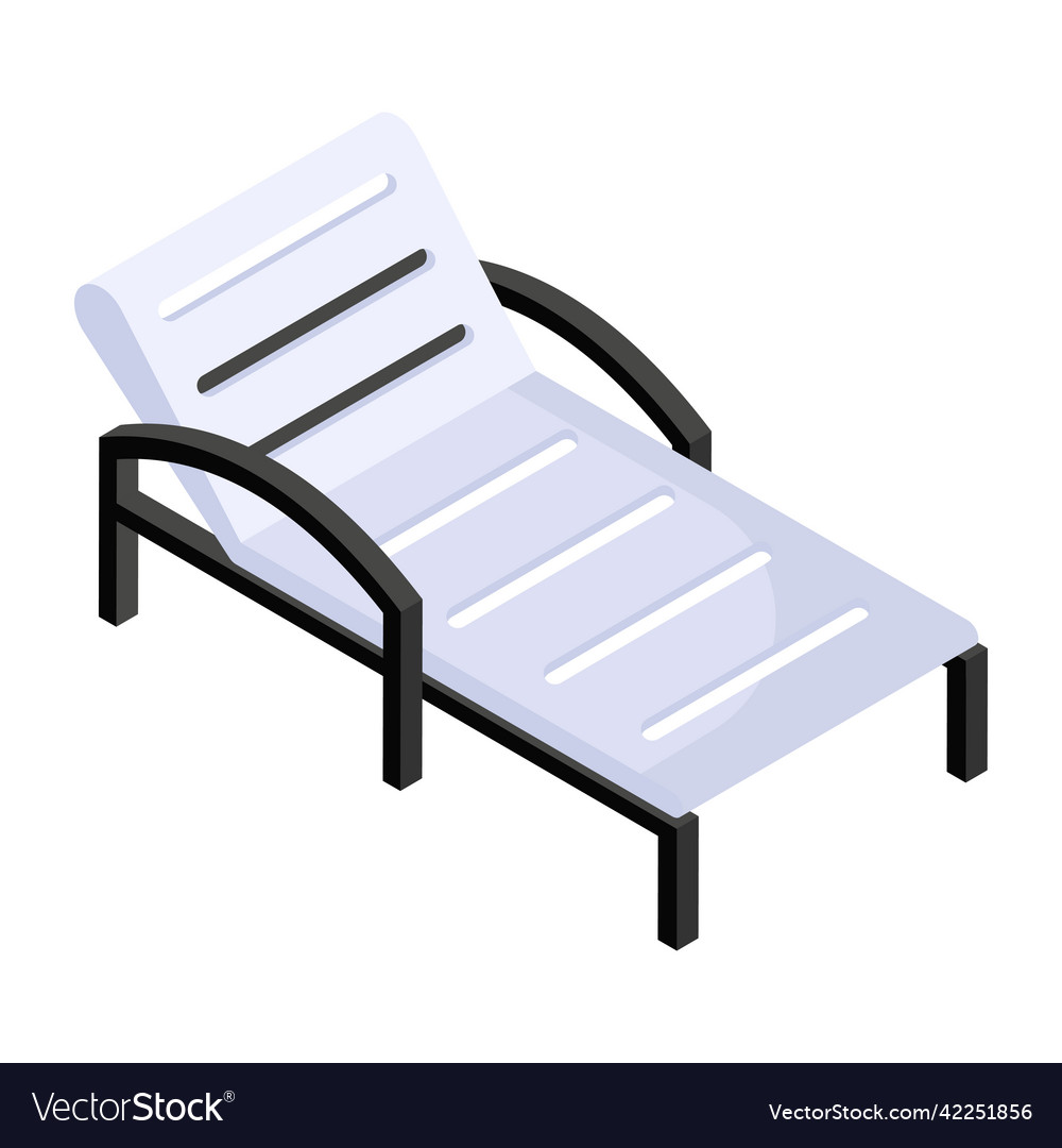 Sunbed Royalty Free Vector Image - VectorStock