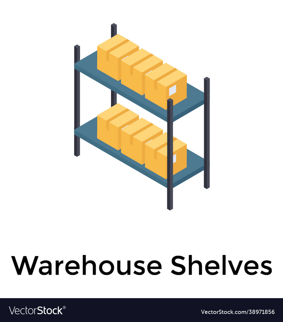 Warehouse shelves Royalty Free Vector Image - VectorStock