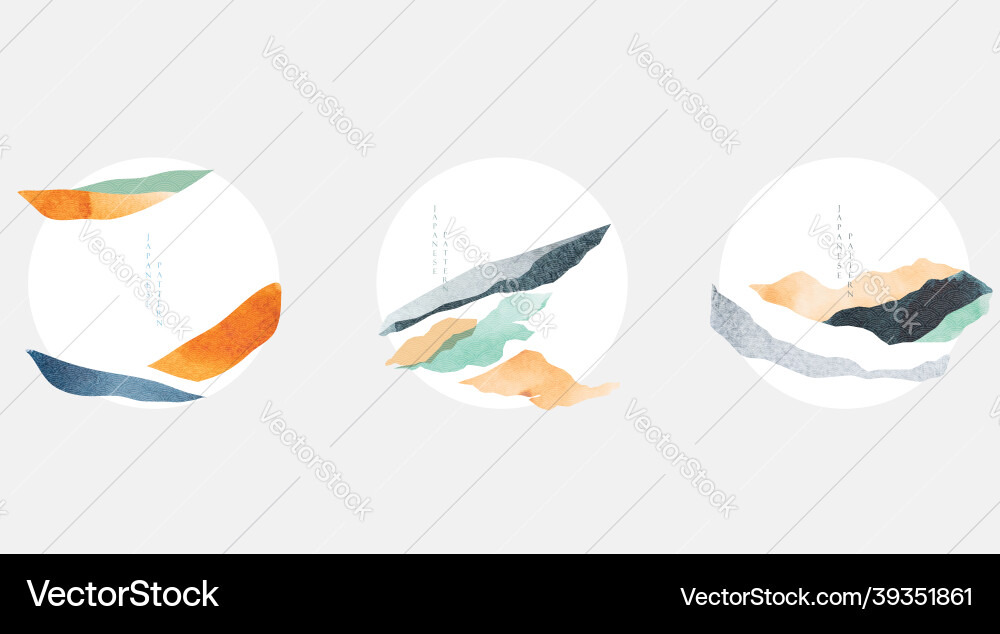 Abstract art template with watercolor texture Vector Image