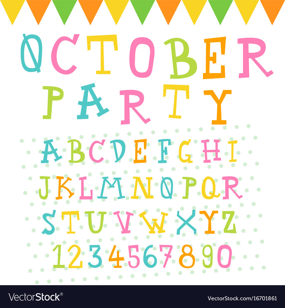 Hand drawn doodle font set Royalty Free Vector Image