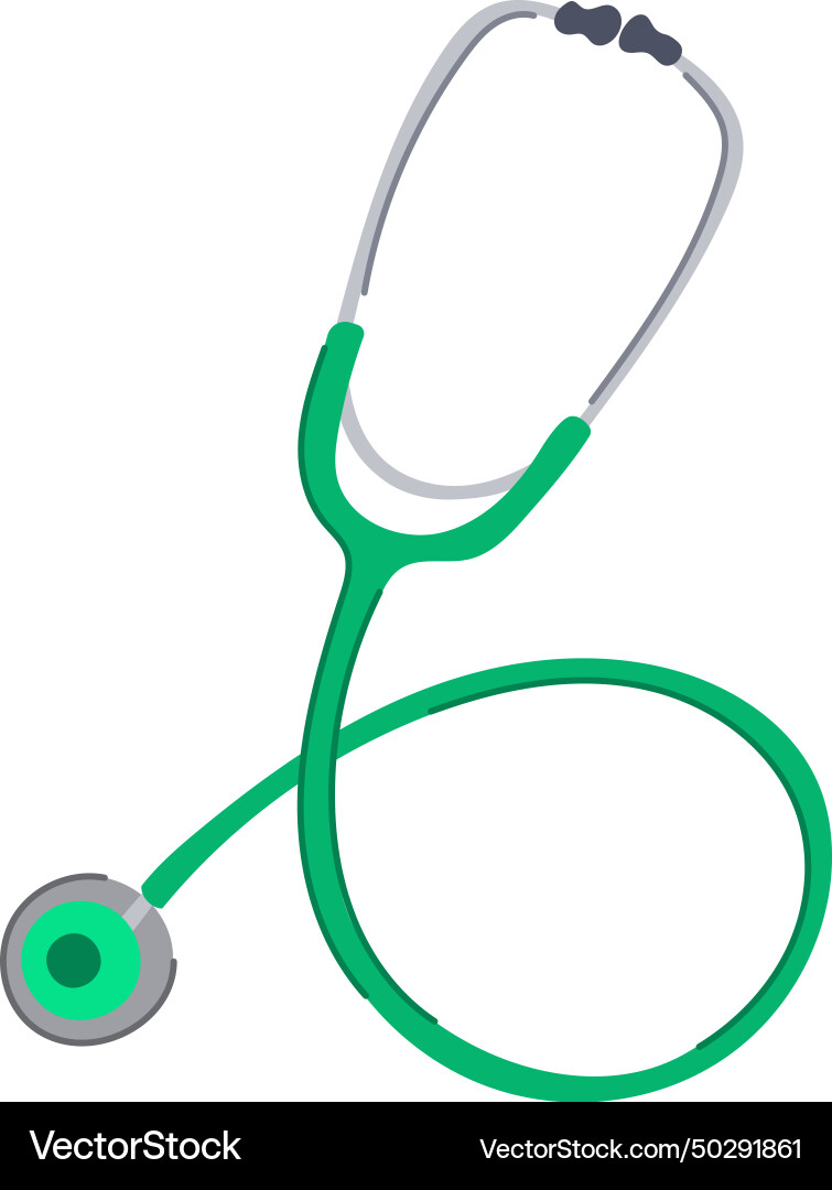 Health stethoscope cartoon Royalty Free Vector Image