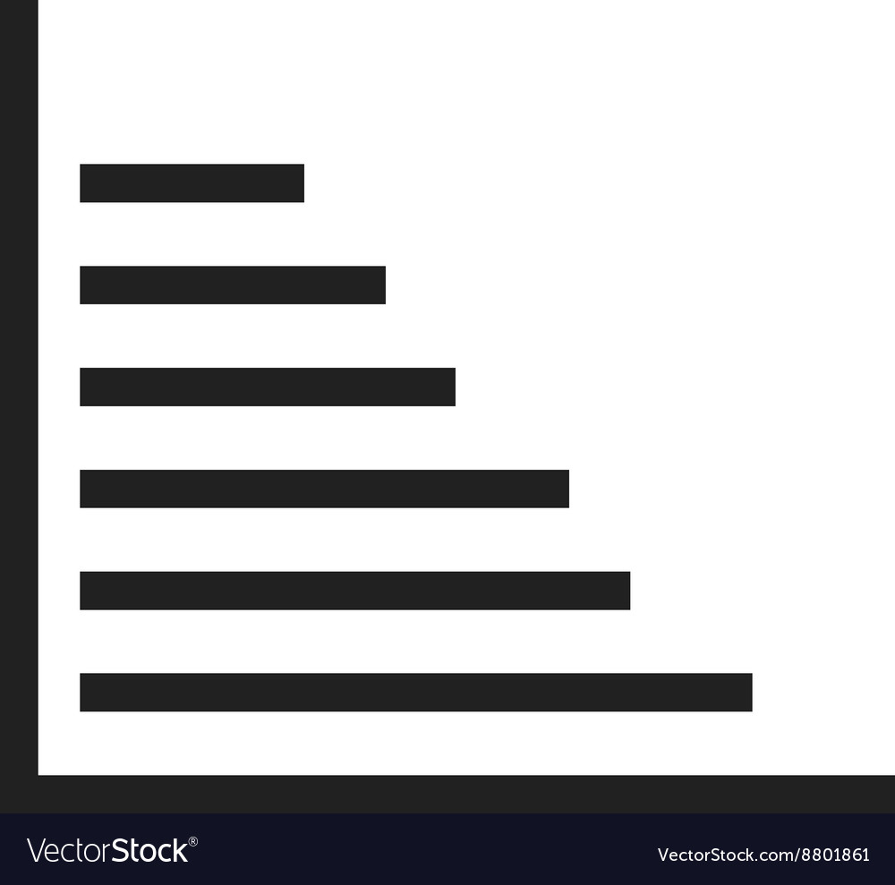 Horizontal bar chart Royalty Free Vector Image